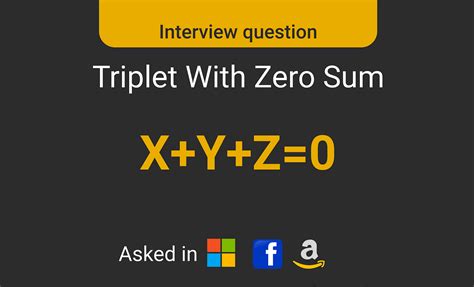 Leetcode Zero Sum Triplets Problem In Arrays Medium