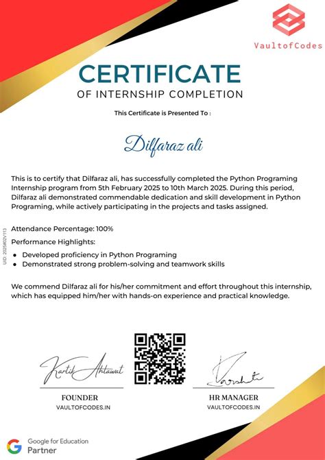 thrilled to share that i have successfully completed my python programming internship