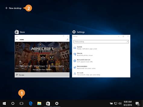use multiple desktops in windows 10 customguide