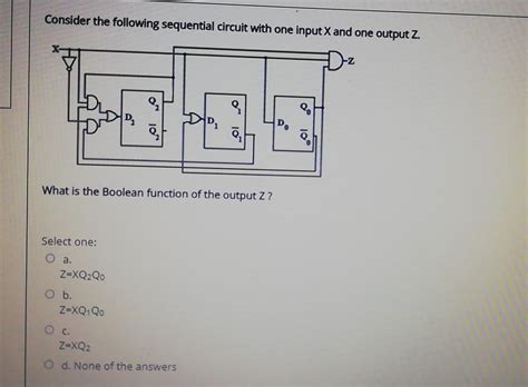 Solved Consider The Following Sequential Circuit With One
