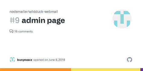 admin page · issue 9 · nodemailer wildduck webmail · github