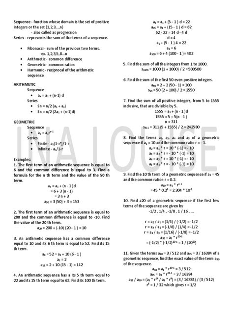 Precalculus Reviewer Pdf Mathematical Analysis Algebra