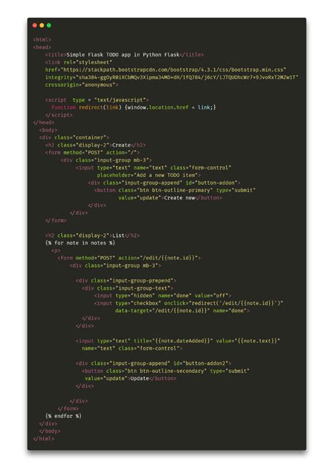 Build A Simple Crud Todo App With Python Flask In 100 Lines Of Code Or