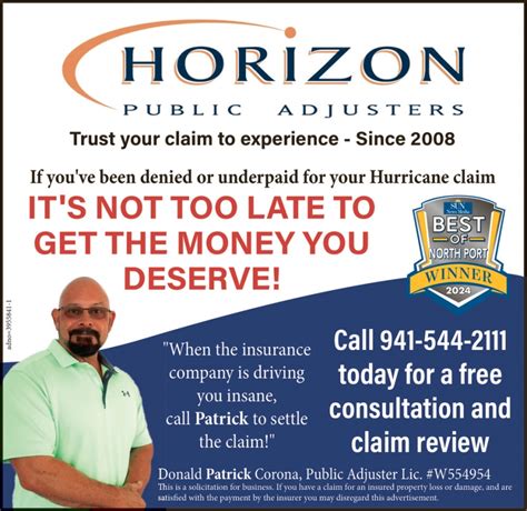 Trust Your Claim To Experience Horizon Public Adjusters Donald