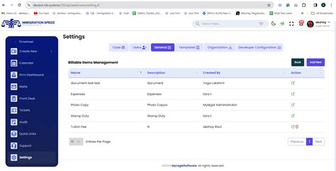 Billable Item Help Site