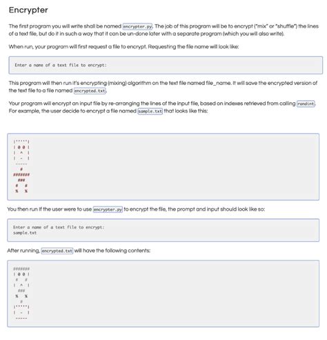 Encrypter The First Program You Will Write Shall Be Chegg