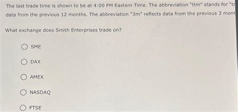 Solved The Last Trade Time Is Shown To Be At PM Chegg