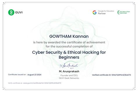 Gowtham Kannan On Linkedin Cybersecurity Ethicalhacking Nanmudhavan