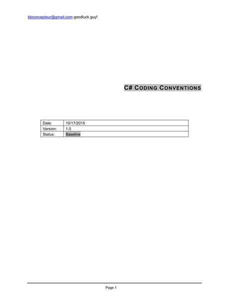 A Sample Csharpcodingconventions Pdf