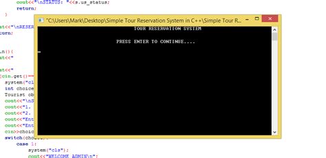 Simple Tour Reservation System In C Free Source Code Sourcecodester