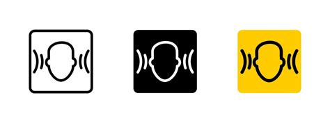Ear Hearing Icon Human Ear With Sound Waves Representing Auditory