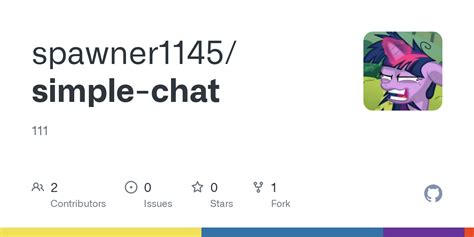 Github Spawner1145simple Chat 111