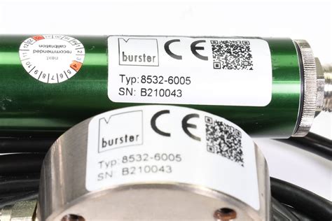 8532 6005 Burster Compression Force Sensor With In Line Amplifier