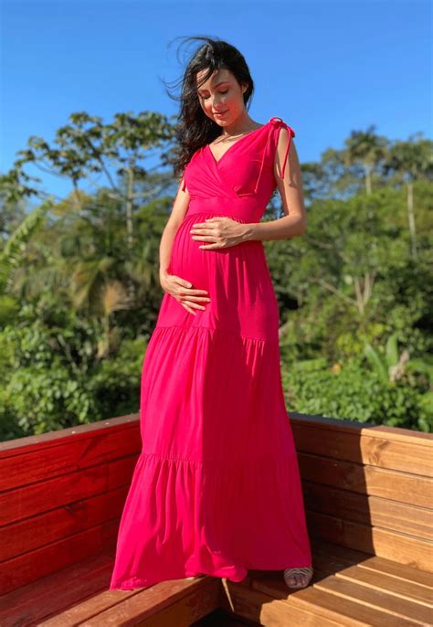Vestido Gestante Amamentação Bella Rosa Whyalla Moda Gestante E Moda Feminina