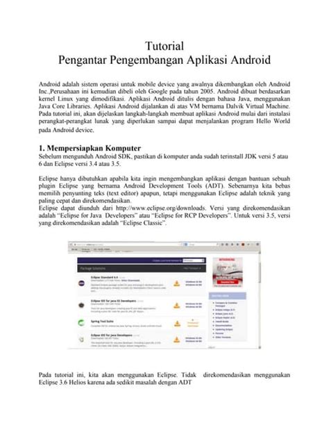 Introduction On Android Programming Tutorial Docx