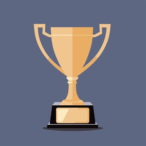 트로피 수상자 컵 아이콘 로고 일러스트레이션 프리미엄 벡터