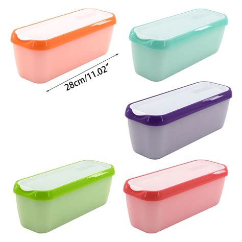 Ciyison Ice Cream Storage Tub Rectangular Reusable Ice Cream Box