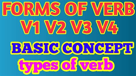 Varb Form Forms Of Verb Verb Ki Forms Forms Of Verbs V1 V2 V3 V4 Verbs Englishgrammar
