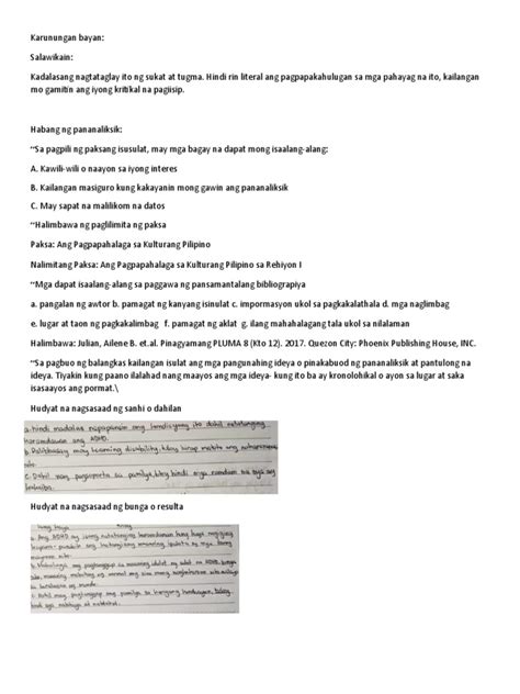 Filipino Script 2nd Quarter Individual Reporting Pdf