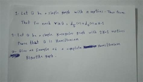 solved 1 let g be a simple graph with n vertices then