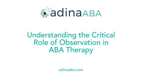 The Role Of Observation In Developing Aba Therapy Plans