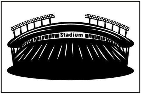 Stadium Vector Black Silhouette Graphic By N Pattern · Creative Fabrica