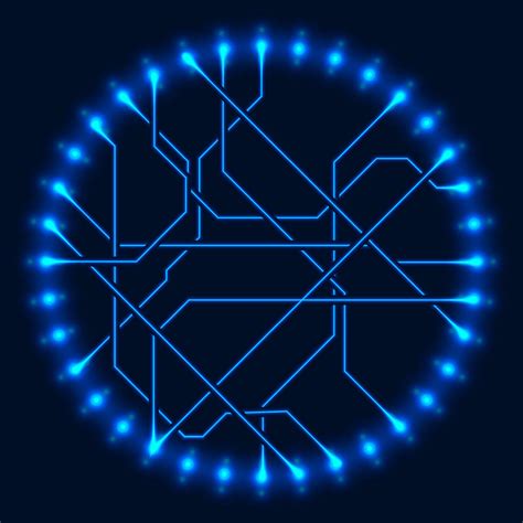 Abstract Neon Blue Tech Circuit Board Lines Scheme Background 27531912 Vector Art At Vecteezy