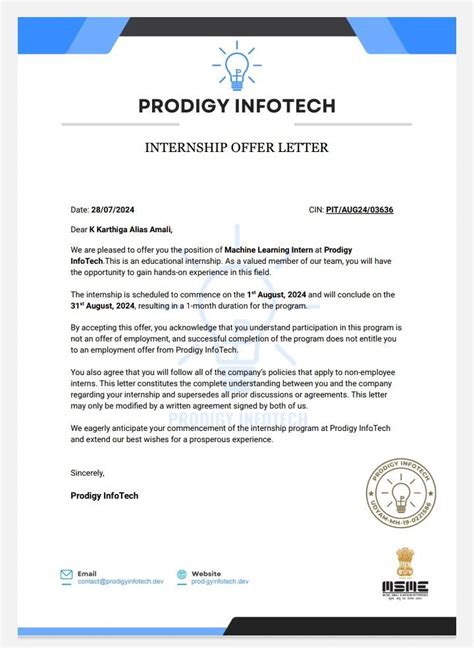karthiga kannaiyan on linkedin prodigyinfotech offerletter