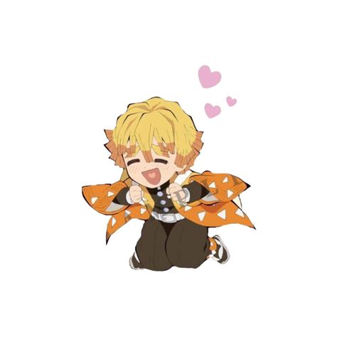 Zenitsu White Background