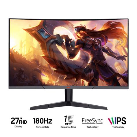 Hkc M27g4f 27 180hz 4ms 1920x1080 Curved Gaming Monitor Black