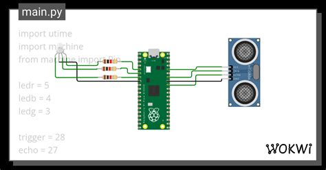Ultrasonic Distance Sensor Wokwi Esp32 Stm32 Arduino Simulator