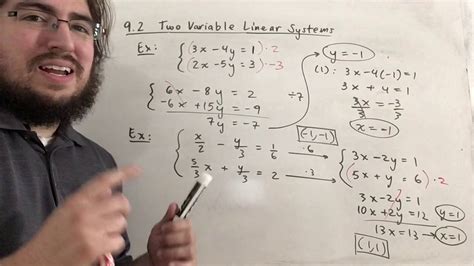 two variable linear systems youtube