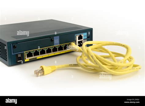 Networking Port Router Lan Firewall Network Switch Component Isolated Stock Photo Alamy