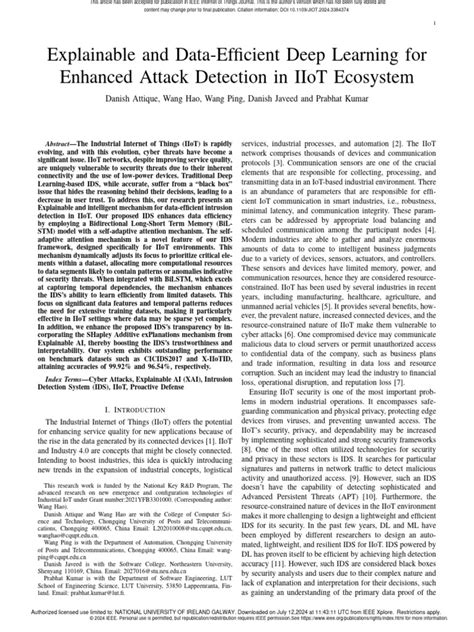 explainable and data efficient deep learning for enhanced attack