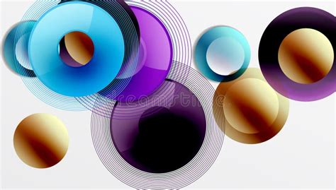 abstract composition of overlapping circles with smooth gradients and