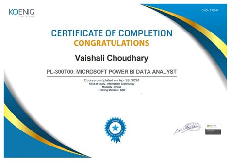 Vaishali Choudhary On Linkedin Powerbi Dataanalystics Microsoft Koenig