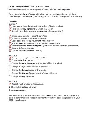 Fillable Online Gcse Binary Form The Grange School Blogs Fax Email Print Pdffiller