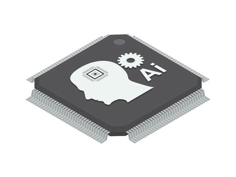 AI Processor Chip On White Background Vector Art At Vecteezy