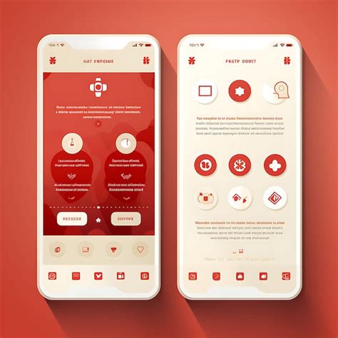 Premium Photo Mobile App Layout Design Of First Aid Guide Practical And Informative Layout Red