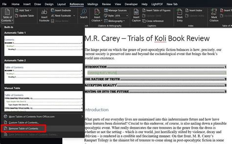 How To Add A Table Of Contents In Microsoft Word Make Tech Easier