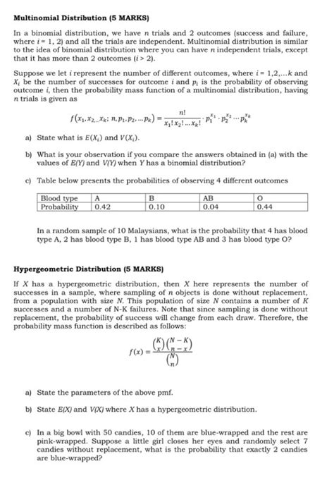 Multinomial Distribution 5 Marks In A Studyx Multinomial Distribution 5 Marks In A Studyx