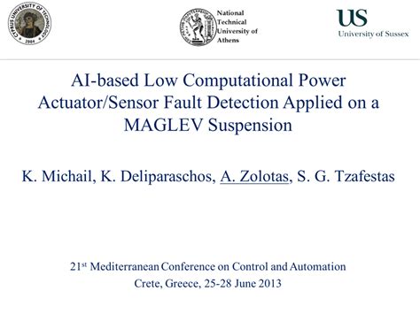 Pdf Ai Based Low Computational Power Actuatorsensor Fault Detection Applied On A Maglev