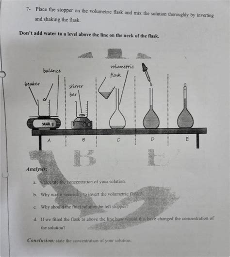 Preparation Of Standard Solution From A Solid Chegg