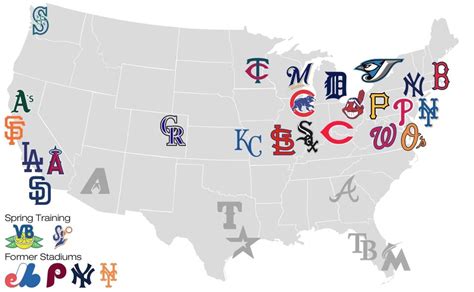 Map Of Major League Baseball Teams
