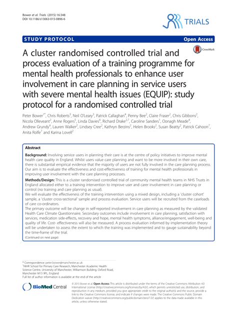 Pdf A Cluster Randomised Controlled Trial And Process Evaluation Of A Training Programme For