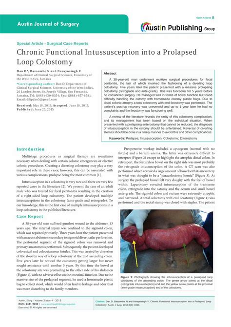 Pdf Chronic Functional Intussusception Into A Prolapsed Loop … · Case Report A 38 Year Old