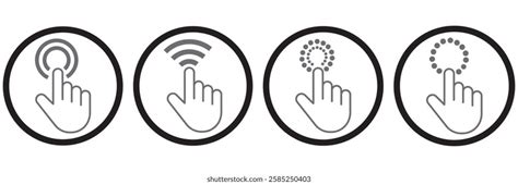 Computer Mouse Click Cursor Load Symbol Stock Vector Royalty Free