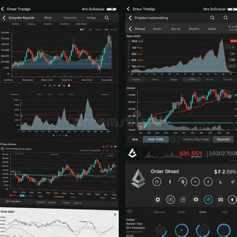 Dashboard Displaying Various Financial Data Graphs And Charts Including Candlestick Stock