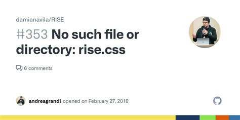 no such file or directory rise css · issue 353 · damianavila rise