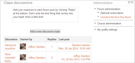 Forum Activity MoodleDocs